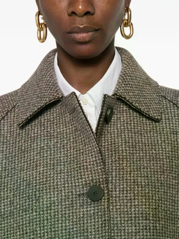 Harris Wharf London Houndstooth-pattern Single-breasted Coat