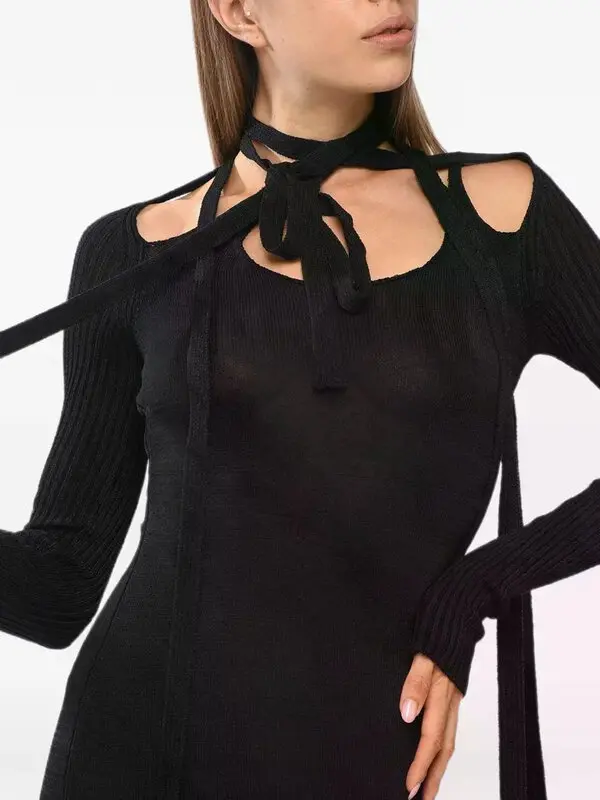 Y/project Tie-neck Cut-out Maxi Dress