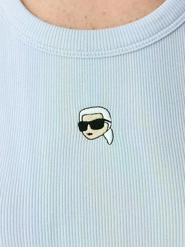 Karl Lagerfeld Ikonik-patch Ribbed Tank Top