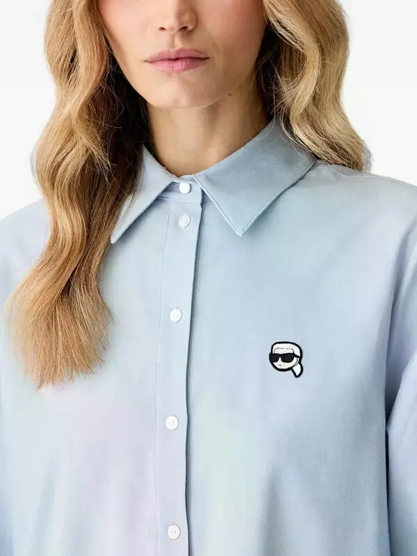 Karl Lagerfeld Pleated Long-sleeve Mini Dress