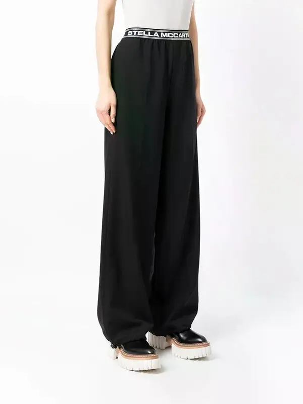 Stella McCartney Logo Waistband Wide-leg Trousers