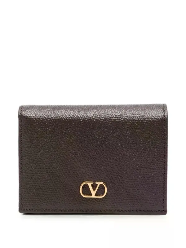 Valentino Garavani Vlogo Signature Leather Wallet - Brown