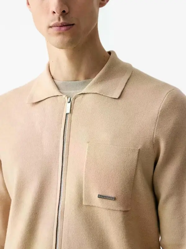 Karl Lagerfeld Zip-up Pocket-detail Sweater