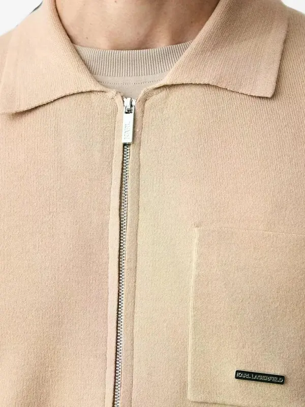 Karl Lagerfeld Zip-up Pocket-detail Sweater