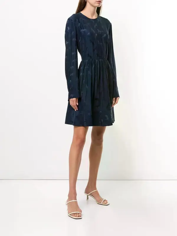 Stella McCartney Horse Print Pleated Mini Dress