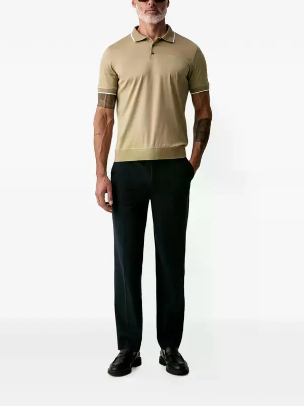 Karl Lagerfeld Logo-plaque Polo Shirt - Neutrals