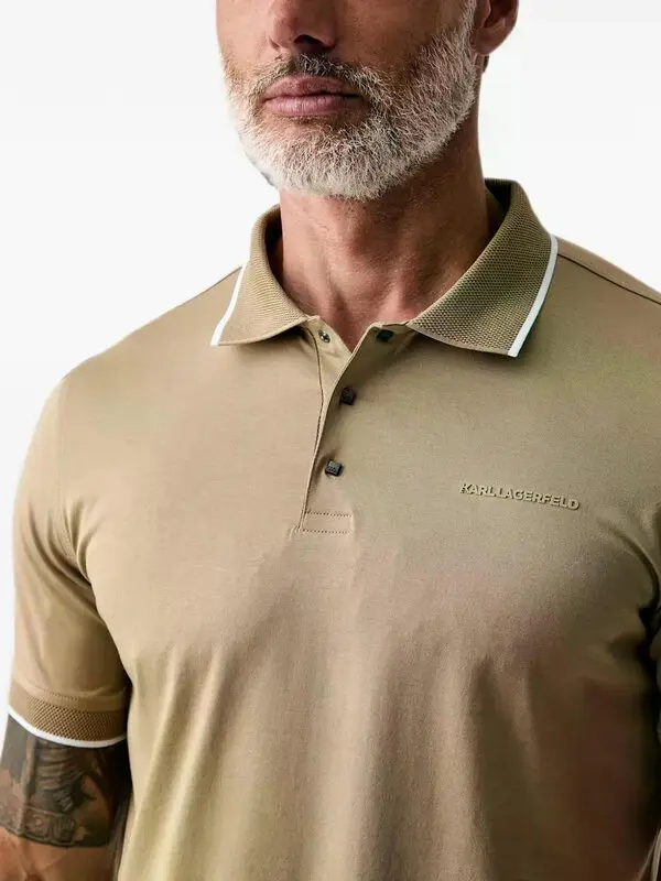 Karl Lagerfeld Logo-plaque Polo Shirt