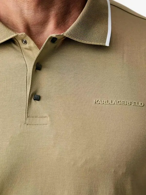 Karl Lagerfeld Logo-plaque Polo Shirt