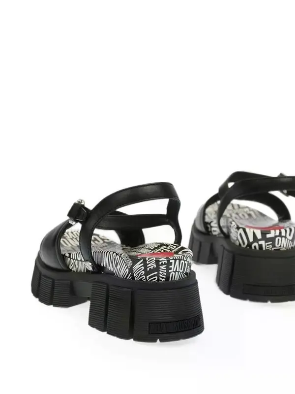 Moschino Logo-print Leather Sandals