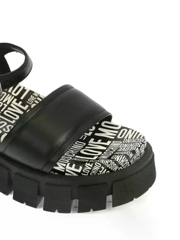 Moschino Logo-print Leather Sandals