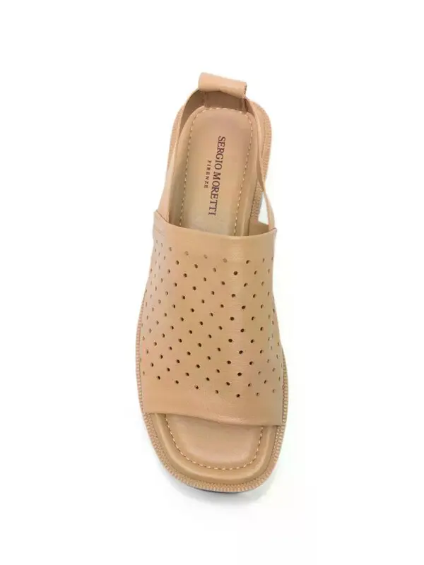 SERGIO MORETTI FIRENZE Perforated Slingback Sandals