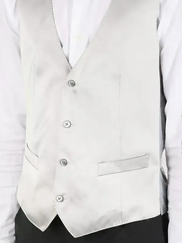 Corneliani Silk Martingale Waistcoat - Grey