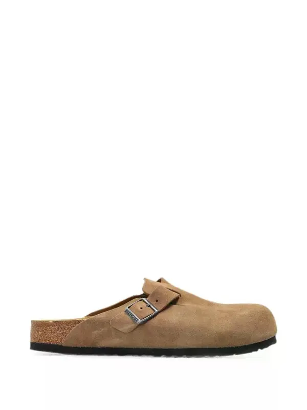 BIRKENSTOCK Boston Suede Mules - Brown