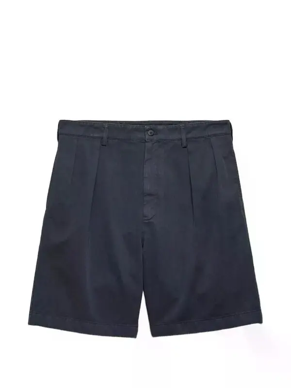 Prada Pleated Bermuda Shorts - Blue