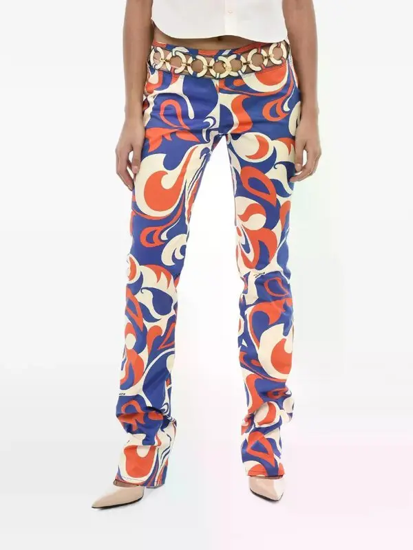 Dsquared2 Patterned Cut-out Trousers - Blue
