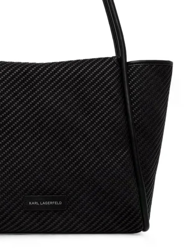 Karl Lagerfeld Woven Logo-patch Tote Bag