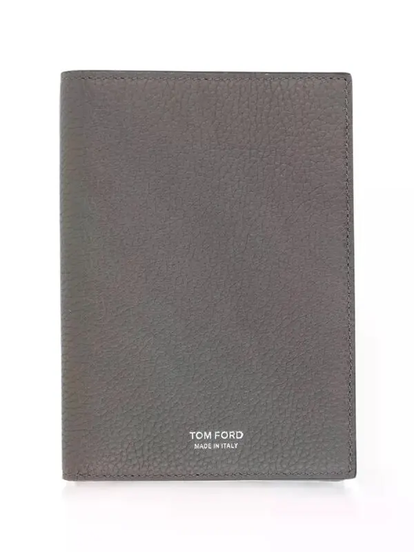 TOM FORD Pebbled-leather Wallet - Grey