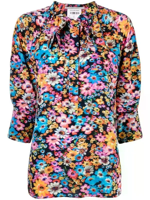 Stella McCartney Sophie Floral Print Blouse - Black