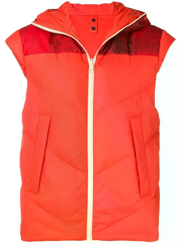 Woolrich Padded Hooded Gilet - Orange