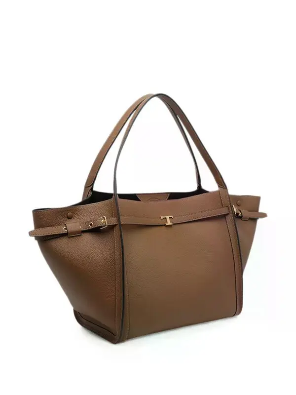 TOD'S Medium T Timeless Leather Shoulder Bag - Brown