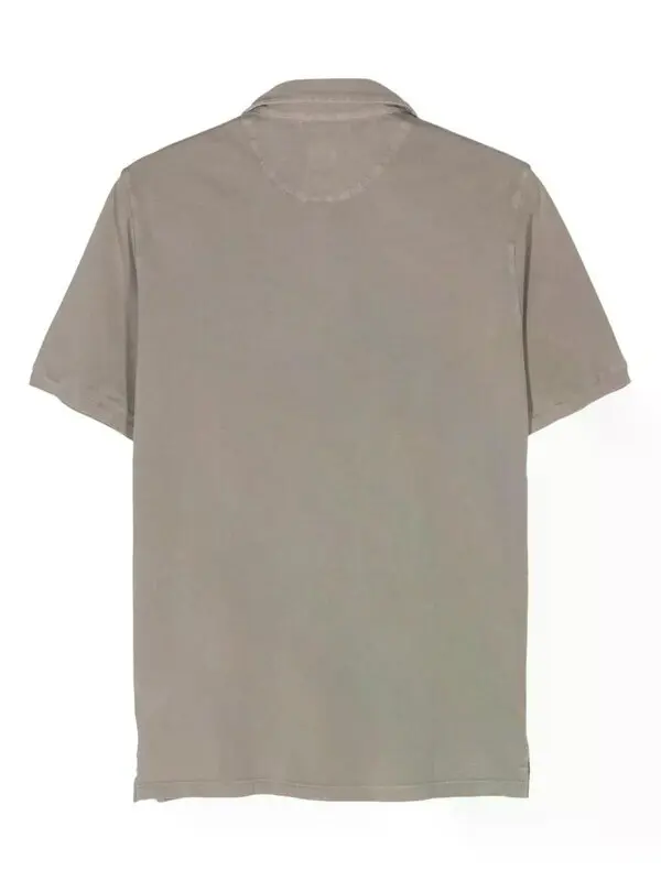 Fedeli Piqué Cotton Polo Shirt - Grey