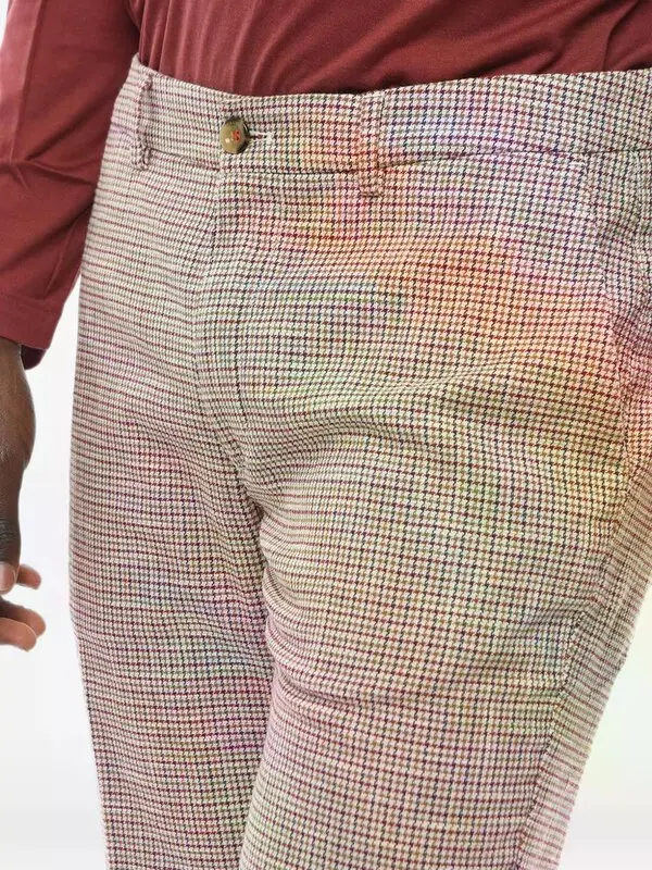 CRUNA Newtown Houndstooth-pattern Trousers
