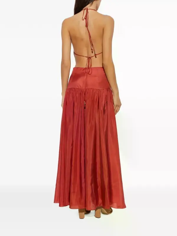 Zimmermann Indra Plunge-neckline Cut-out Maxi Dress