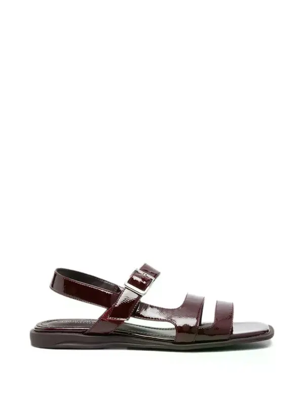 SERGIO MORETTI FIRENZE Patent Buckle-fastening Sandals - Red