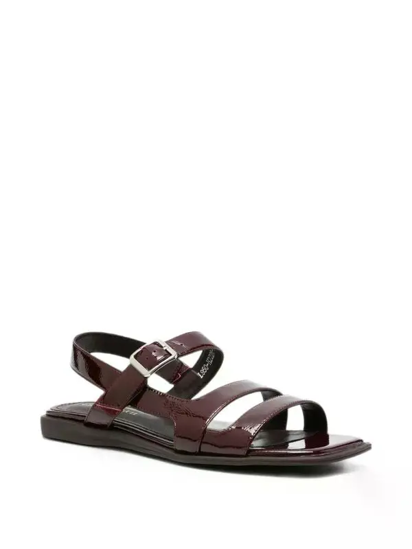 SERGIO MORETTI FIRENZE Patent Buckle-fastening Sandals - Red