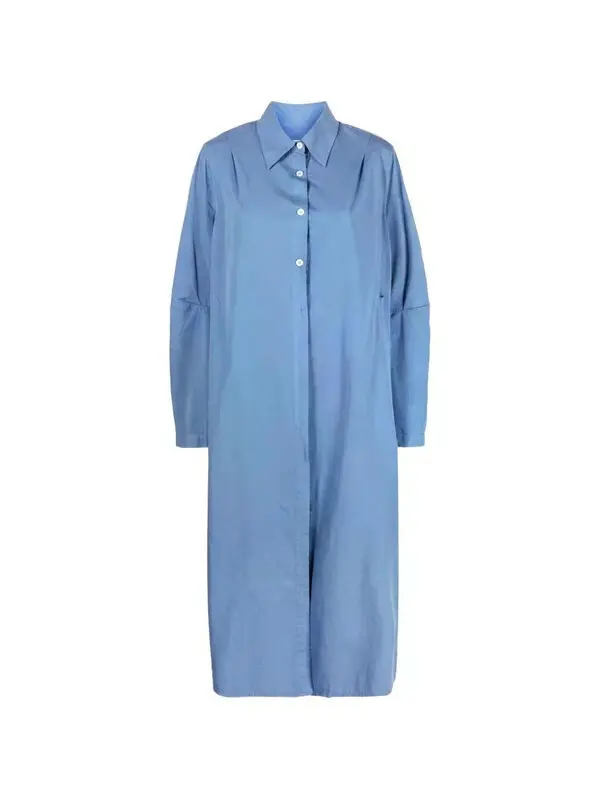 Our Legacy Machine Cotton Midi Shirt Dress - Blue