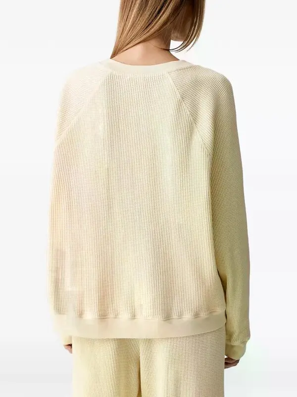 American Vintage Waffle-knit Raglan-sleeve Sweater
