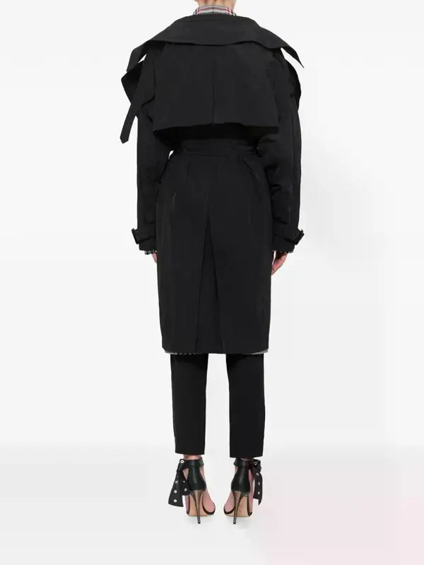 JUUN.J Belted Oversized-collar Coat
