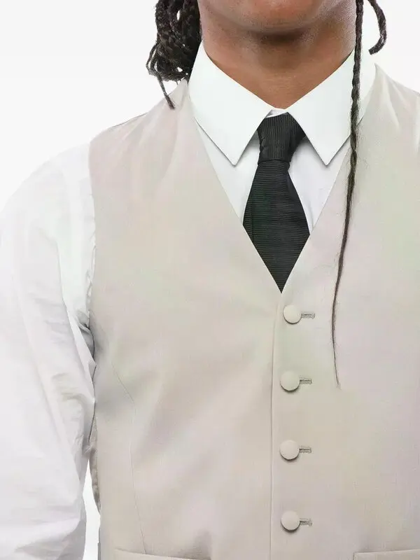 Corneliani Button-up Jetted-pockets Waistcoat