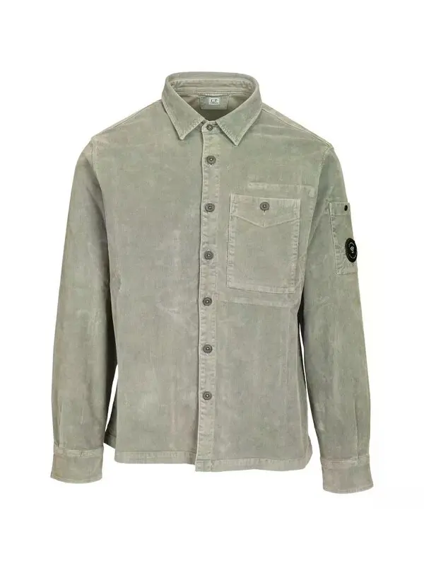 C.P. COMPANY Lens-detail Corduroy Shirt - Grey