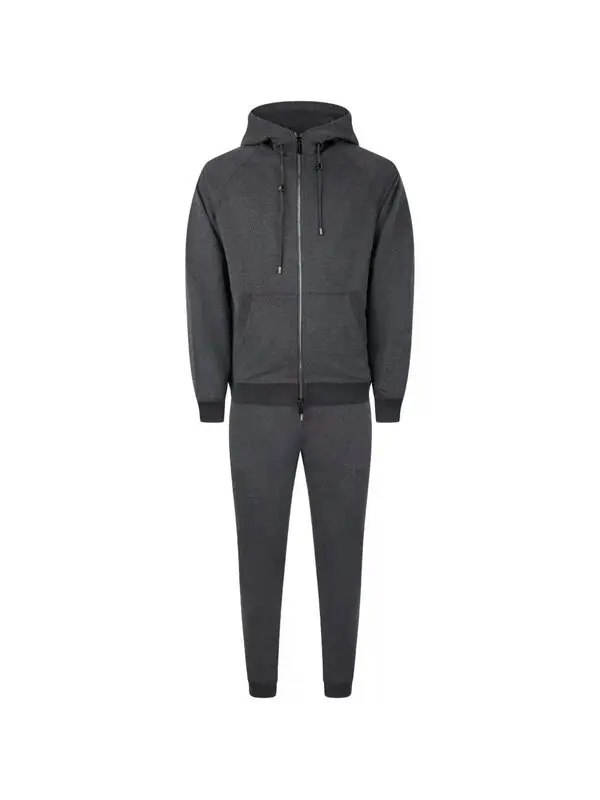 MOORER Zip-up Hooded Tracksuit - Grey