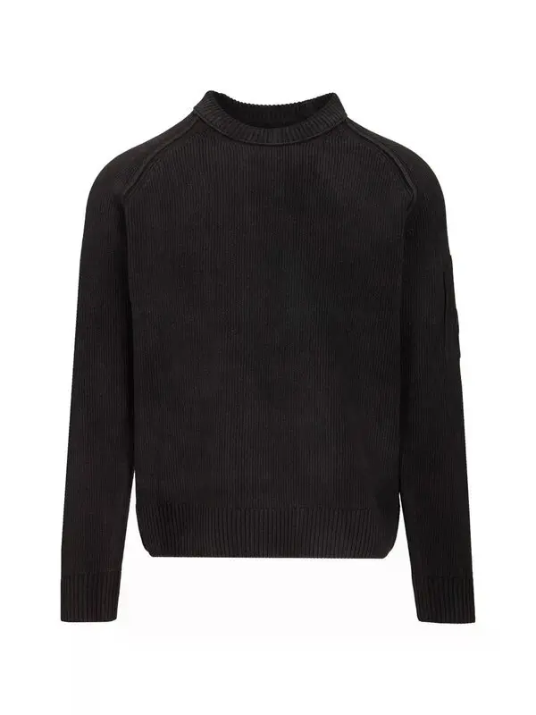 C.P. COMPANY Lens-detail Cotton Sweater - Black