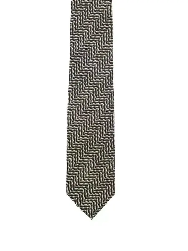 TOM FORD Herringbone Neck Tie - Black