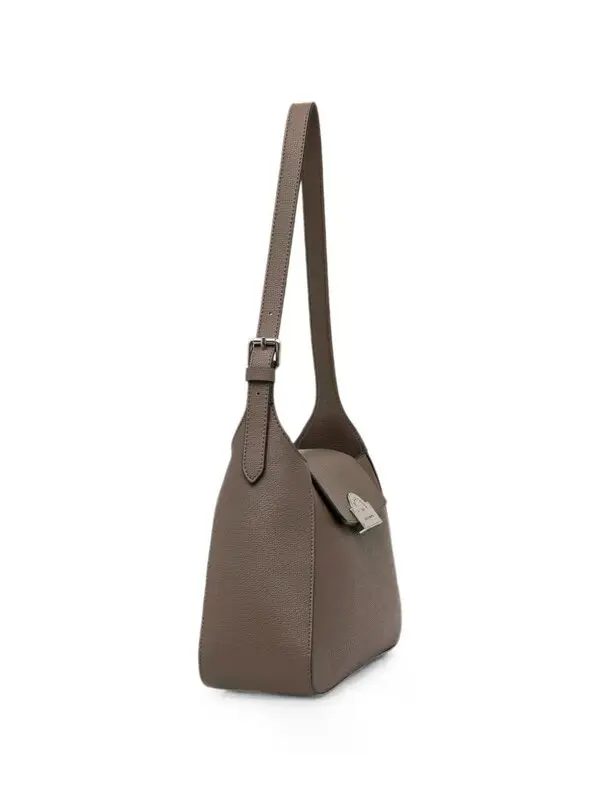 Karl Lagerfeld Logo-plaque Grained-leather Shoulder Bag - Brown
