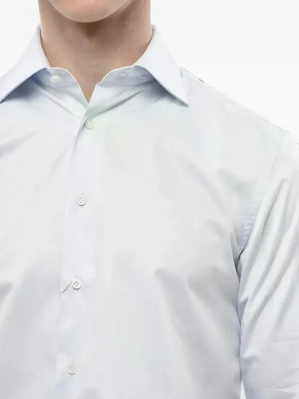 Corneliani French-collar Long-sleeve Shirt - Blue