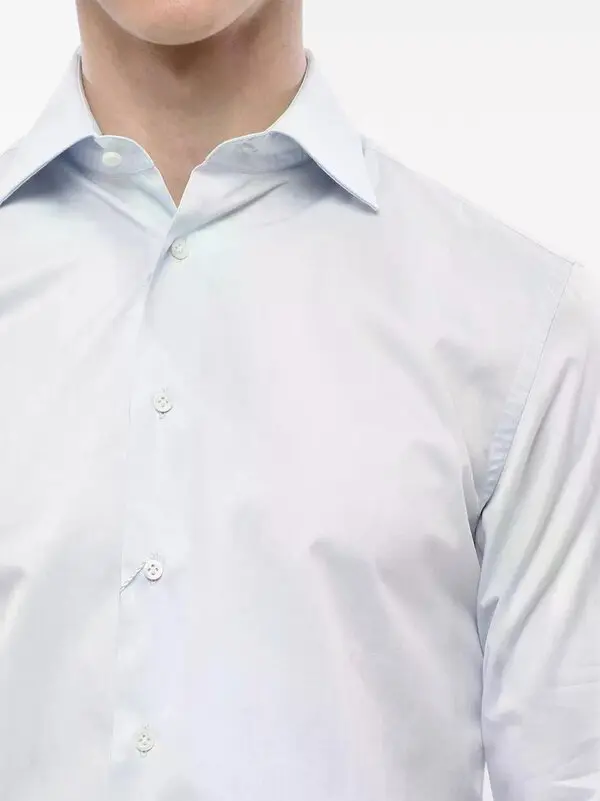Corneliani French-collar Long-sleeve Shirt - Blue