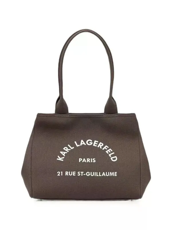 Karl Lagerfeld Magnets Logo-print Canvas Tote Bag - Brown