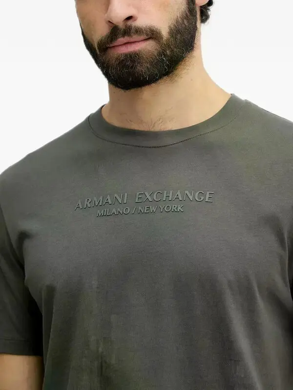 Armani Exchange Logo-embossed Cotton T-shirt