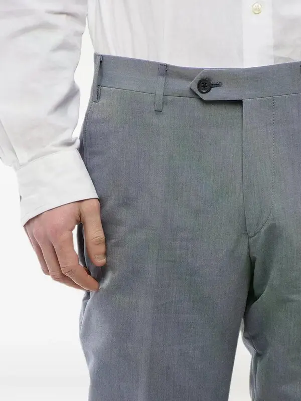 Corneliani Cotton-piqué Tailored Trousers - Grey