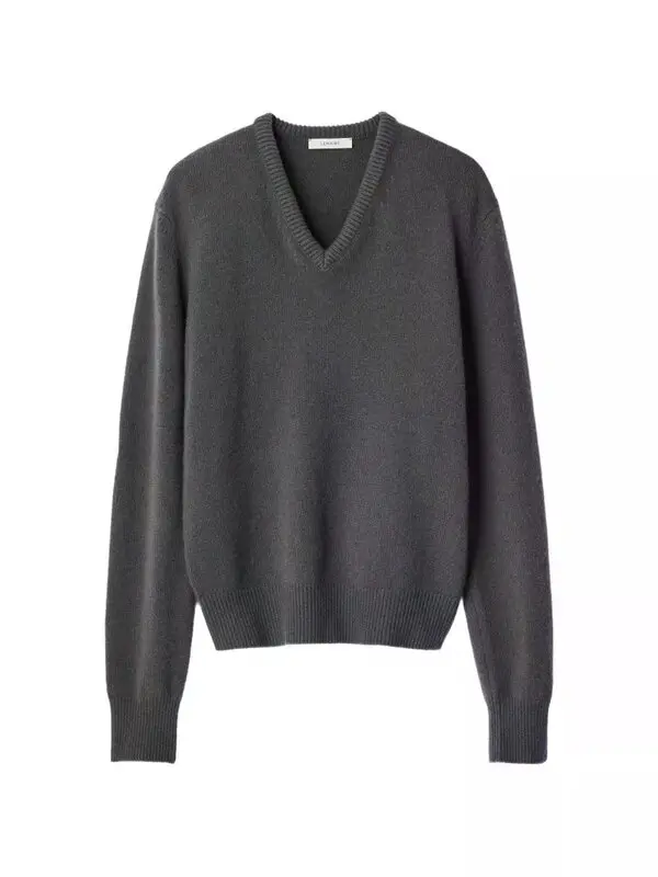 LEMAIRE V-neck Sweater In Cashmere - Grey