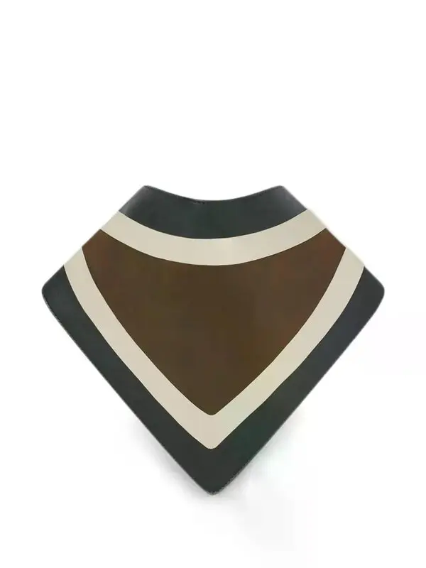 RETORI Colour-block Leather Bandana Scarf