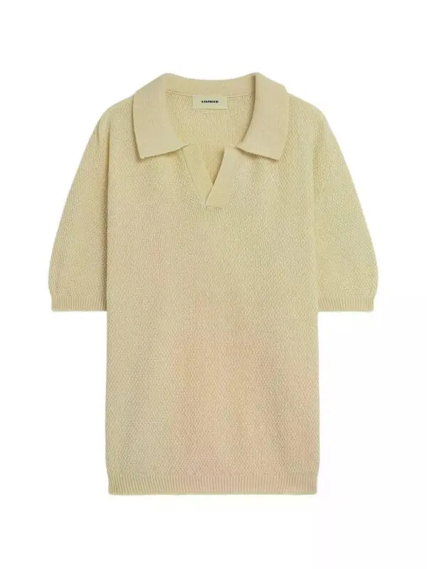 A PAPER KID Knitted Polo Shirt - Neutrals