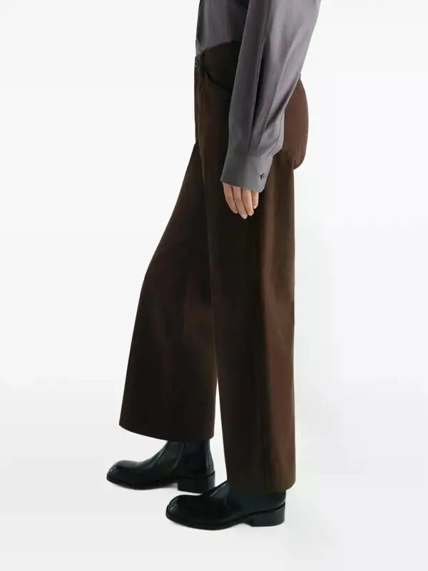 LEMAIRE Flared Five-pocket Trousers In Heavy Garment-dyed Broken Twill