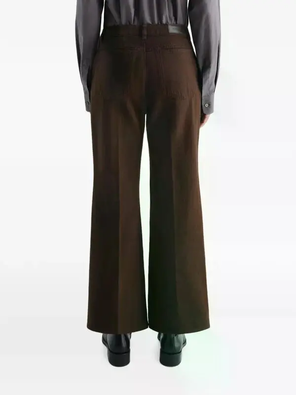 LEMAIRE Flared Five-pocket Trousers In Heavy Garment-dyed Broken Twill