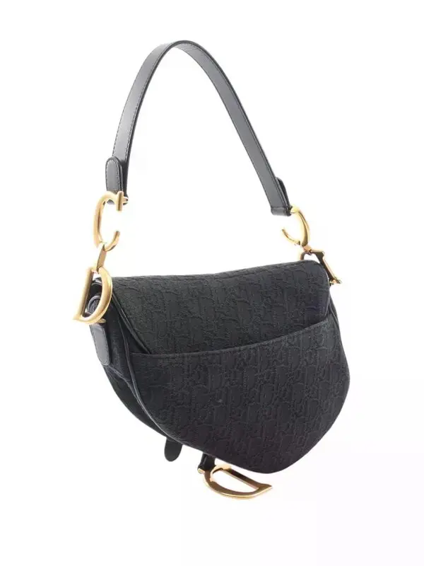 Dior 2000-2019 Oblique Canvas Saddle Bag Shoulder Bag