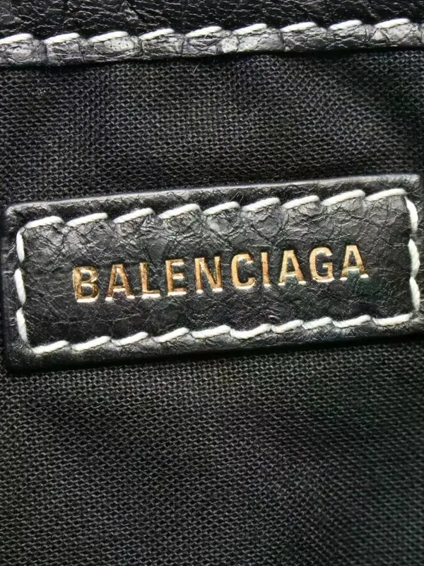 Balenciaga Lambskin Bazar Clutch Bag